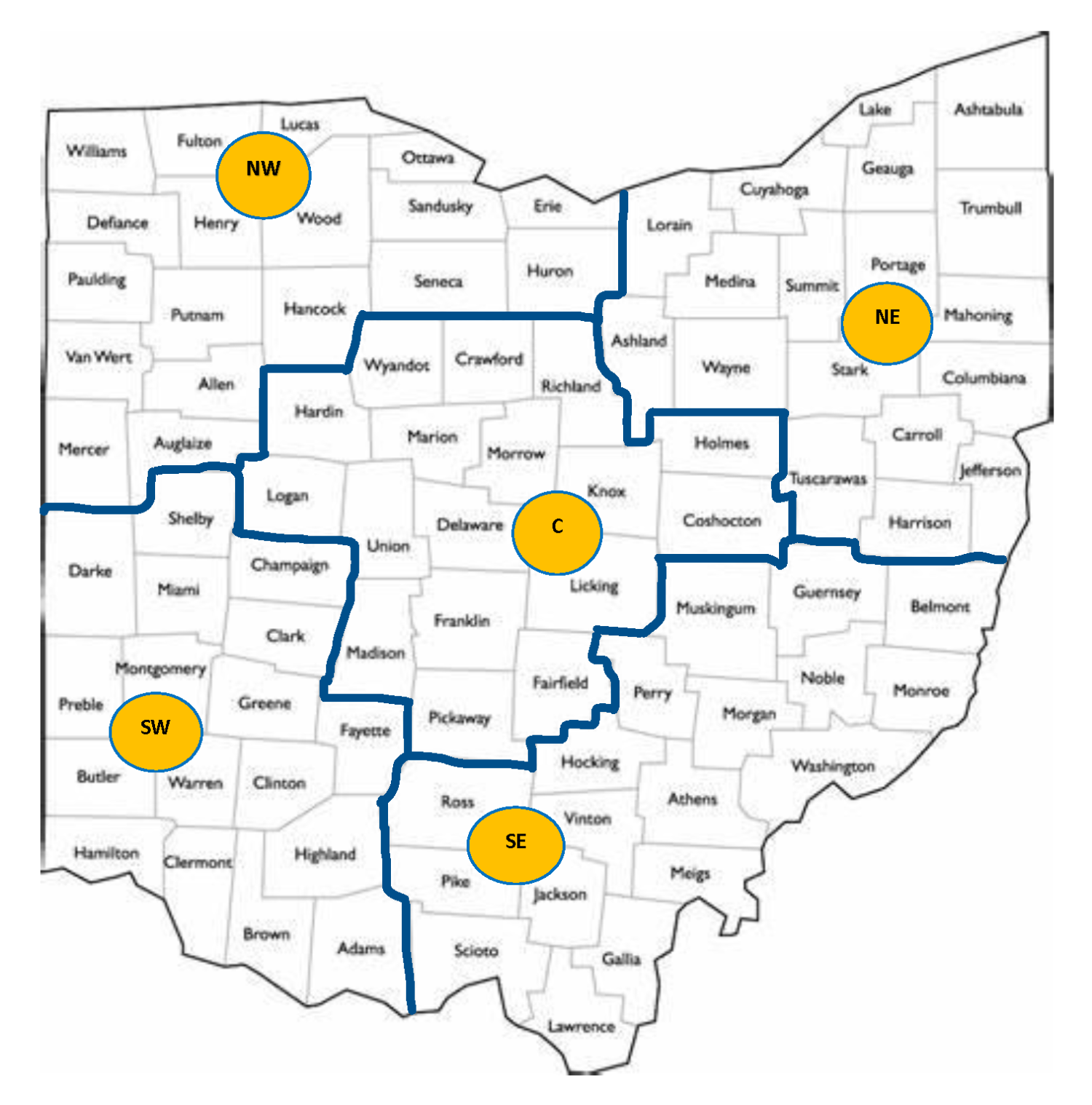 Regional Map – Ohio School Resource Officers Association