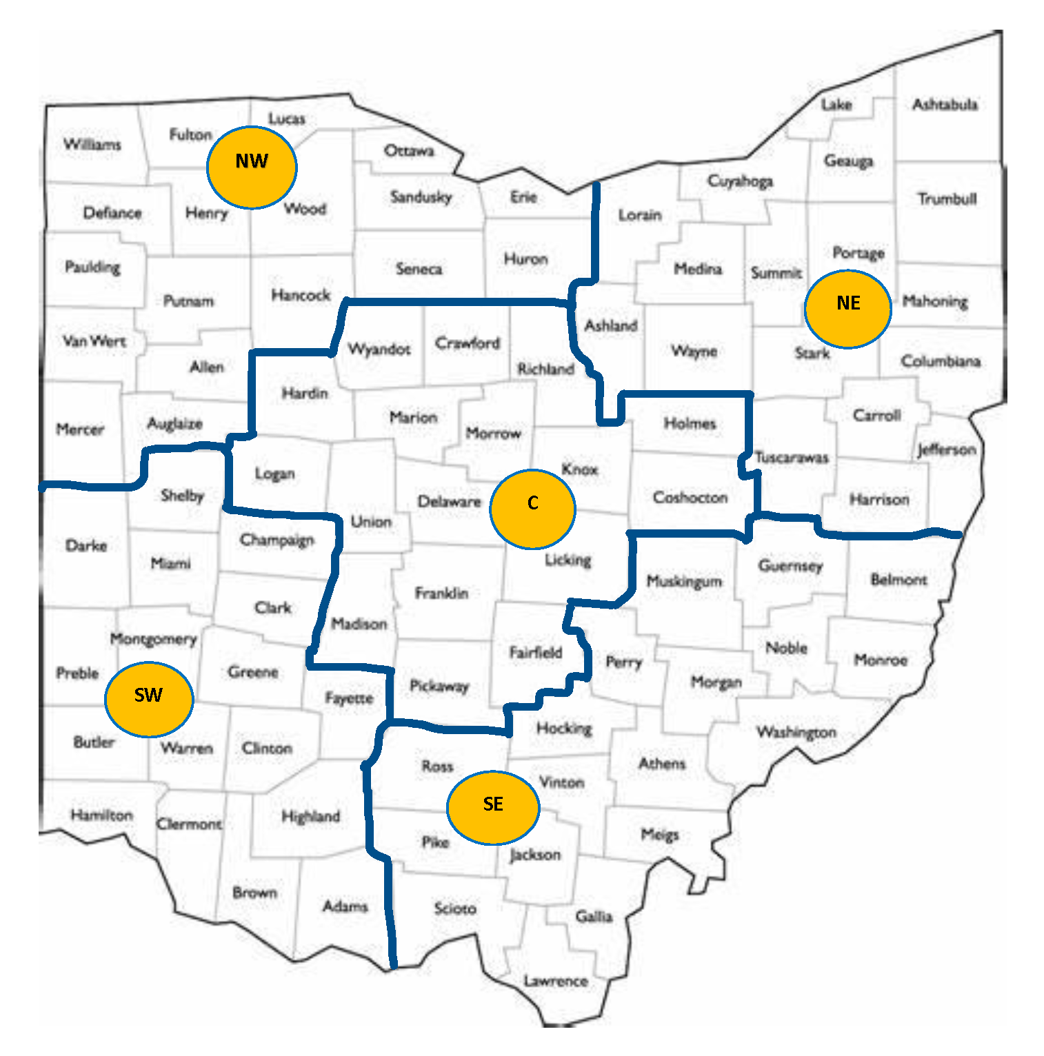 Regional Map – Ohio School Resource Officers Association